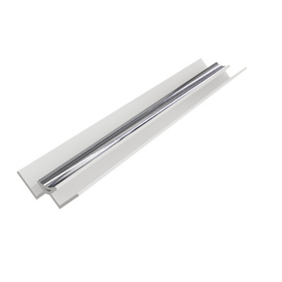 SunDaze PVC Silver Internal Corner Trim for 10mm Shower Wall Panels 2.6m
