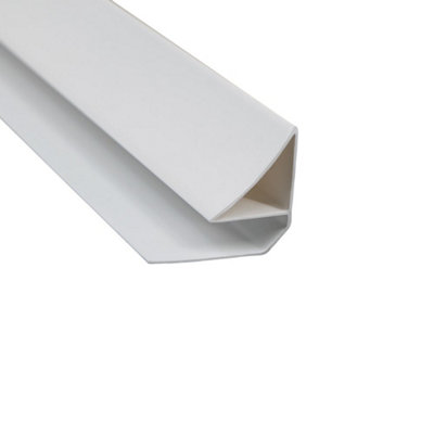 SunDaze PVC White Coving Trim for 5mm Shower Wall Panels 2.7m, Pack of 4