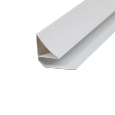 SunDaze PVC White Coving Trim for 5mm Shower Wall Panels 2.7m, Pack of 8