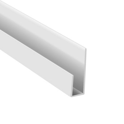 SunDaze PVC White End Cap Trim for 10mm Shower Wall Panels 2.6m