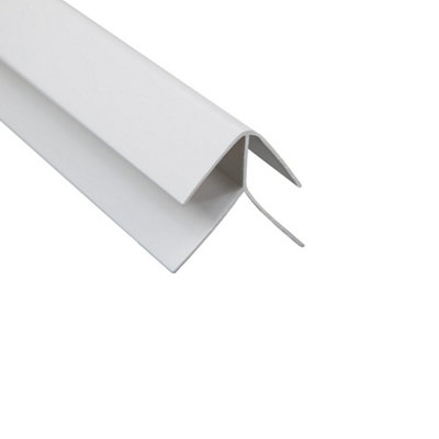 SunDaze PVC White External Corner Trim for 8mm Shower Wall Panels 2.7m