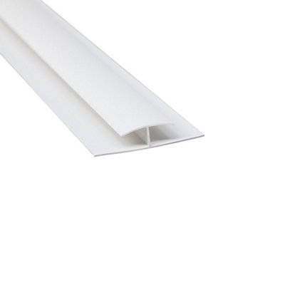 SunDaze PVC White Joining Bar Trim for 8mm Shower Wall Panels 2.7m ...