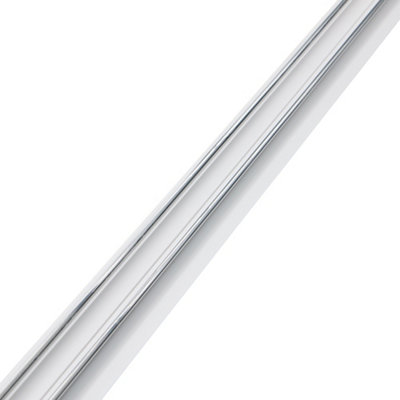 SunDaze PVC White & Silver Coving Trim for 8mm Shower Wall Panels 2.7m ...