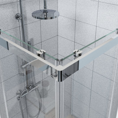 SunDaze Rectangular Shower Enclosure Corner Entry Sliding Door Easy ...