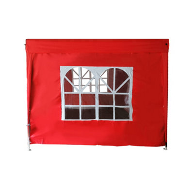 SunDaze Red Side Panel with Window for 2.5x2.5M Pop Up Gazebo Tent 1 ...