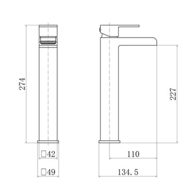 SunDaze Tall Countertop Basin Mixer Tap Chrome Bathroom Sink High Rise ...