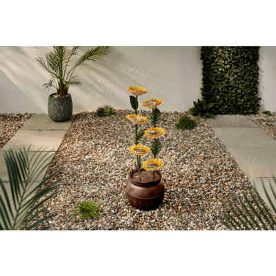 Sunflowers Solar Powered Water Feature