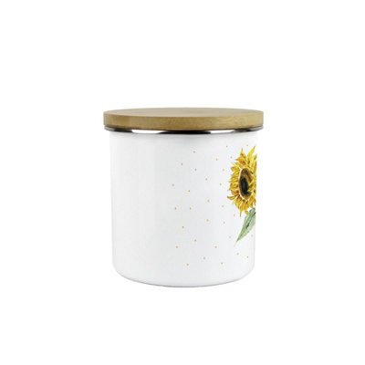 Sunflowers & Spots Decaf Tea Storage Canister - Floral Kitchen Gifts ...