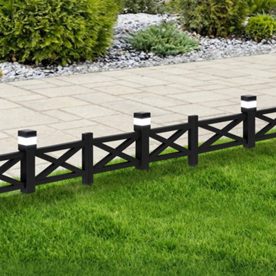 SUNJOY CROMWELL BLACK IRON SOLAR LATTICE FENCE PANELS (5-PACK)