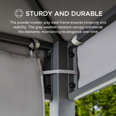 SUNJOY Outdoor Stoff Whirlpool Pavillon KABRU - 220x280cm, Gray