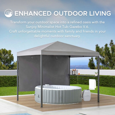 SUNJOY Outdoor Stoff Whirlpool Pavillon KABRU - 220x280cm, Gray