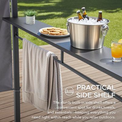 SUNJOY Outdoor Stoff Whirlpool Pavillon KABRU - 220x280cm, Gray