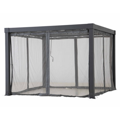 SUNJOY Replacement Mosquito net for Louvered Pergola 3m x 3m