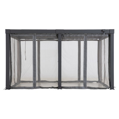 SUNJOY Replacement Mosquito net for Louvered Pergola 3m x 4m