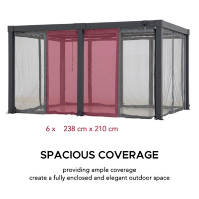 SUNJOY Replacement Mosquito net for Louvered Pergola 3m x 4m