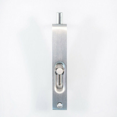 Sunk Slide Flush Door Bolt with Flat Keep Plate 102 x 17mm Satin Nickel