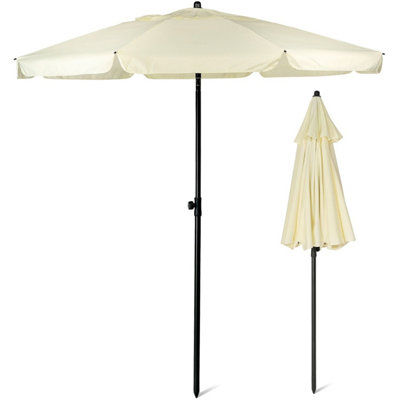 SUNMER 2M Ivory Garden Umbrella, Beach Parasol, Water Repellent, UV ...
