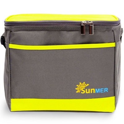 SUNMER 9L Cooler Bag With Shoulder Strap - Grey & Lime