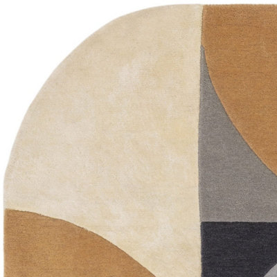 Sunset Abstract Wool Luxurious HandmadModern Easy to Clean Geometric ...