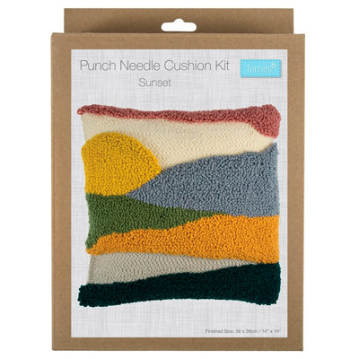 SUNSET - Punch Needle Kit: Cushion: Sunset - Trimits
