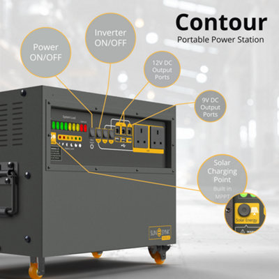 Sunsynk Contour 2000 2kW Electricity Generator Portable Power Station ...