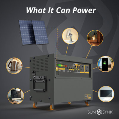 Sunsynk Contour 2000 2kW Electricity Generator Portable Power Station ...