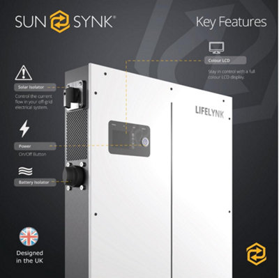 Sunsynk Lifelynk S 2.5kW All In One Hybrid Battery & Solar Inverter ...