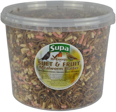 Supa Mealworm Suet and Fruit Platter 3 Litre