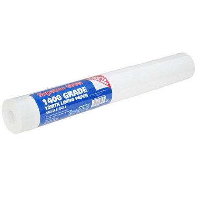 SupaDec 1400 Grade Lining Paper White (12m)