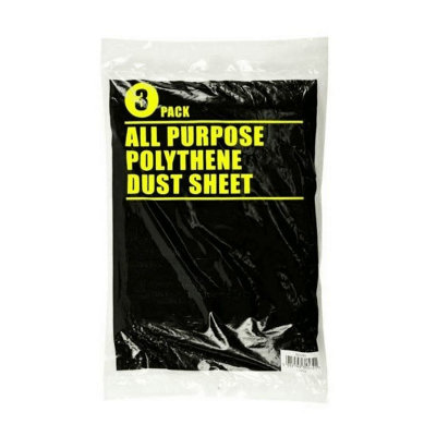 SupaDec 3 Piece Clear Plastic Dust Sheet Transparent (One Size)