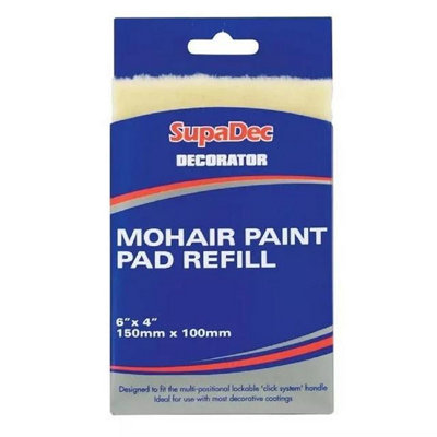 SupaDec Decorator Mohair Paint Pad Refill - 150mm x 100mm - Ideal for ...