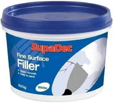 SupaDec Fine Surface Filler White 600g - Ready Mixed Filler Putty Tub ...