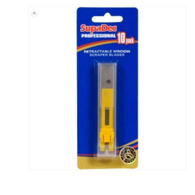 SupaDec Heavy Duty Scraper Blades Pack of 10 - Replacement Blades for ...