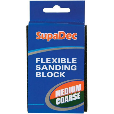 SupaDec Medium Sanding Block Multicoloured (13cm x 2.5cm x 7cm) | DIY ...