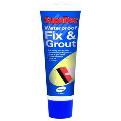 SupaDec Waterproof Tile Fix & Grout White, 330g - Ready-Mixed Adhesive ...