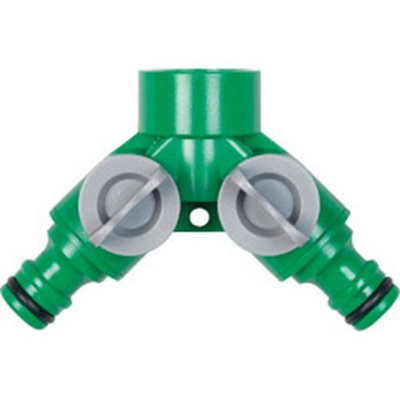 SupaGarden In Line Tap Set Green (One Size) | DIY at B&Q