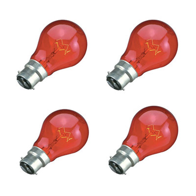 SupaLite Fireglow Bulb (Pack Of 10) Red (60w) | DIY at B&Q