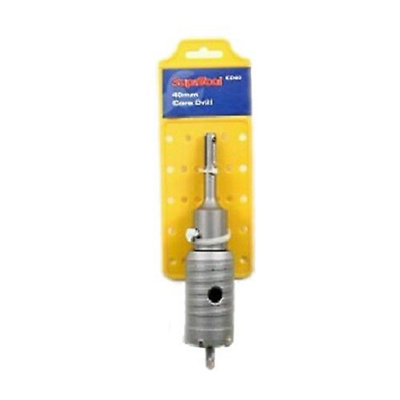 Supatool Core Drill and Arbor Silver (One Size) at B&Q