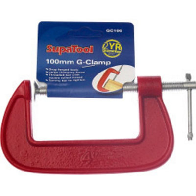 SupaTool G Clamp Red/Silver (50mm)