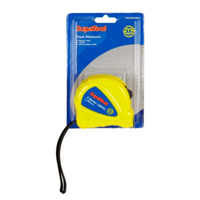 SupaTool Plastic Case Tape Measure Yellow (7.5m x 25mm)