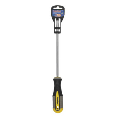 SupaTool Slotted Head Screwdriver Yellow/Black (200mm x 8mm) | DIY at B&Q