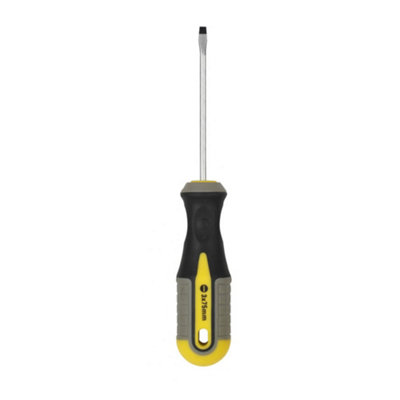 SupaTool Slotted Screwdriver Silver/Black/Yellow (26mm x 205mm x 44mm ...