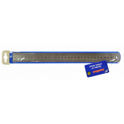 SupaTool Steel Ruler Silver (30cm)