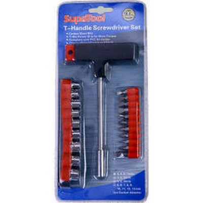 SupaTool T-Handle Screwdriver Set Black/Red/Light Steel (One Size ...