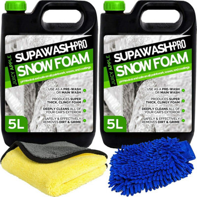 SUPAWASH-PRO Apple Snow Foam Car Shampoo 10L with 1 x Microfibre Cloth ...