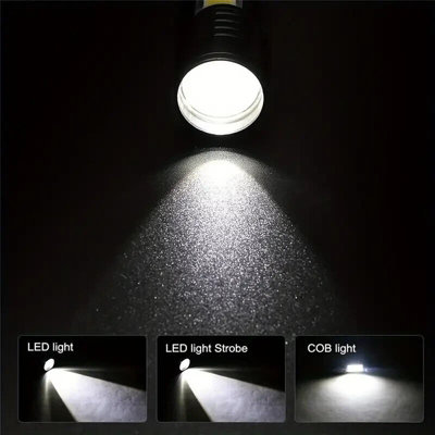 Super Bright Mini LED Torch Twin Pack USB Rechargeable Flashlight with ...