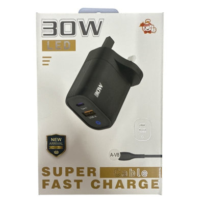 Super Fast Charger 30W Power Adapters & Chargers