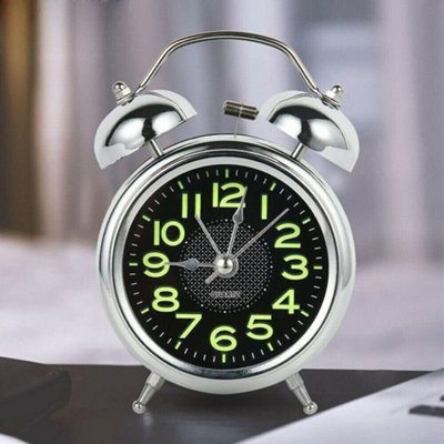 Super Loud Double Bell Alarm Clock With Night Light for Heavy Sleepers ...