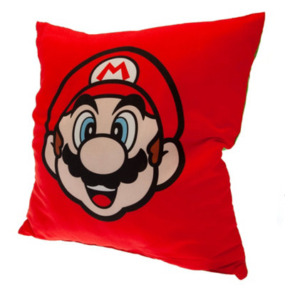 Buy Super Mario Brothers Filled Cushion Green/Red (One Size) | DIY at B&Q