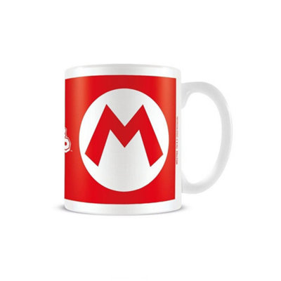 Super Mario Mario Initial Mug Red/White (One Size) | DIY at B&Q